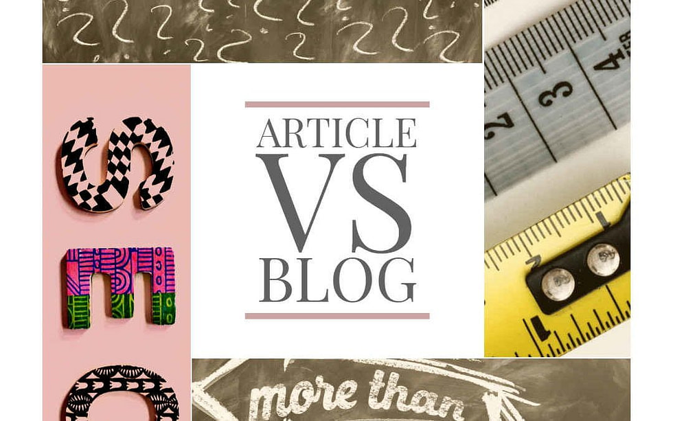 Blog Vs Article: What draws a line between the two? - Contentgy ...