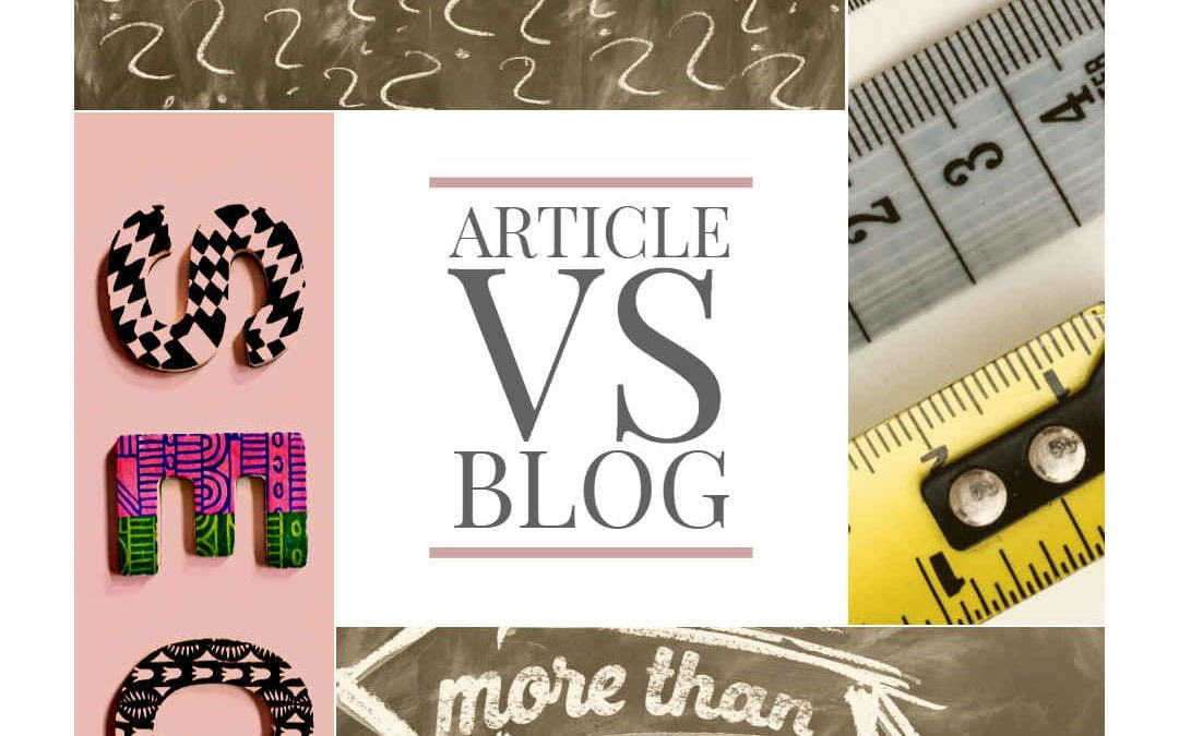 Blog Vs Article: What draws a line between the two? - Contentgy ...
